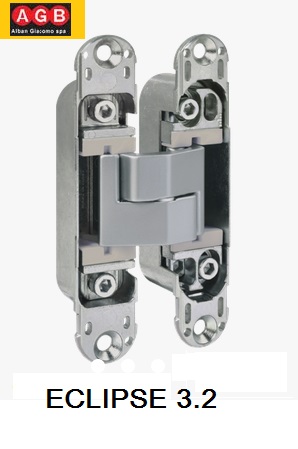 Cerniera scomparsa registrabile ARGENTO Eclipse 3.2 con copertura AGB E30200.06.34